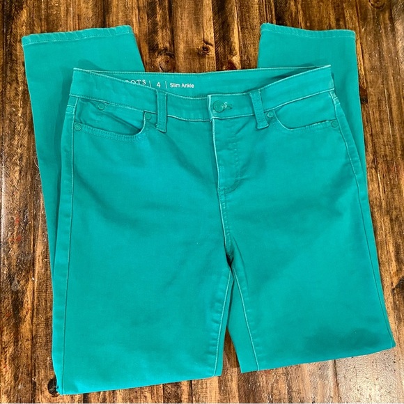 Talbots | Jeans | Talbots 4 Slim Ankle Flawless Green Jeans | Poshmark